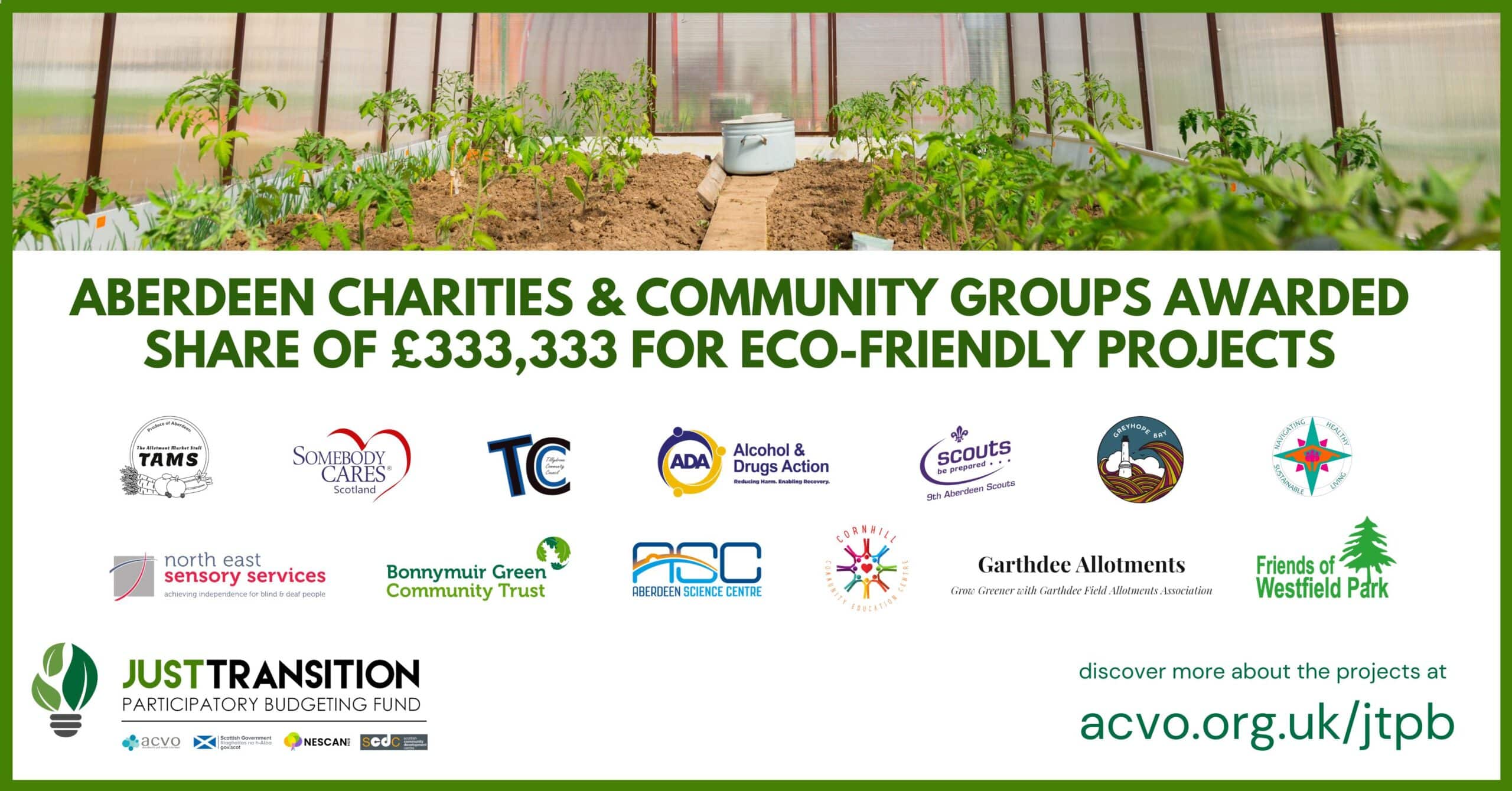 Just Transition PB Fund - Projects from year 1 - ACVO TSI
